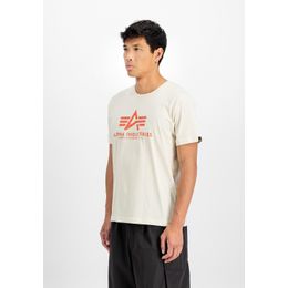 Herren T-Shirt "Basic T-Shirt BL Carbon", wei&szlig;, Gr. L, Alpha Industries, Obermaterial: 100% Baumwolle, Shirts