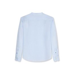 OLYMP Herren Langarmhemd "OLYMP Casual, Regular Fit, Stehkragen"hellblau, Gr. XXXL, 100% Leinen, Hemden