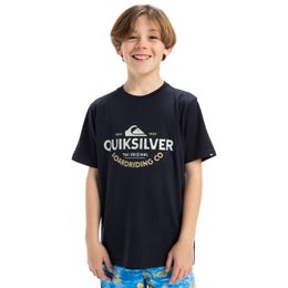 Quiksilver Jungen T-Shirt "Ev Typed Out", blau, Gr. 14, Obermaterial: 100% Baumwolle., Shirts
