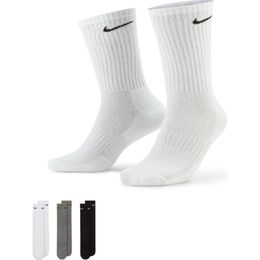 Nike Everyday Cushioned Training Crew Socks (3 Pairs) Bekleidung Unisex wei&szlig; XL