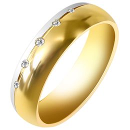 Adelia&acute;s ADELIA ́S Damen Fingerring "Damen Ring aus Edelstahl", 54, Edelstahl, gold, Edelstahl, Fingerringe