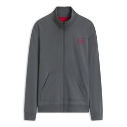 HUGO UNDERWEAR Herren Sweatjacke "Laze Zip Jacket", Gr. XL, grau, Single Jersey, Obermaterial: 95% Baumwolle, 5% Elasthan, Sweatjacken, mit