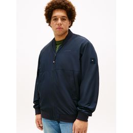 Tommy Hilfiger Big & Tall Herren Bomberjacke "BRANDED BOMBER", blau, Gr. XXL, TOMMY HILFIGER BIG & TALL, unifarben, Web, Obermaterial: 100% Polyester, Jacken, Regular fit f&uuml;r