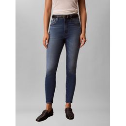 Damen Skinny-fit-Jeans "HIGH RISE SKINNY", blau, Gr. 27, Calvin Klein Jeans, Denim/Jeans, Obermaterial: 80% Baumwolle, 12% Polyester, 6%