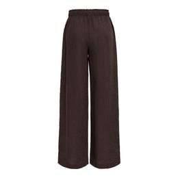 Only Damen Schlupfhose "ONLEMMIA MW PULL-UP X-WIDE PANT PNT"coffee bean, Gr. S, unifarben, Web, Obermaterial: 98% Polyester, 2% Nylon, Hosen,