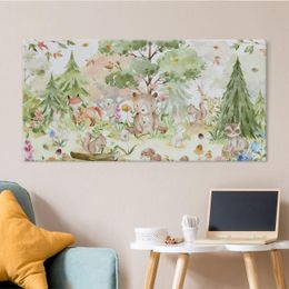 Bilderwelten Akustikbild Aquarell Waldtiere