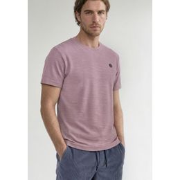 Street One MEN Herren T-Shirt, rosa, Gr. XXL, unifarben, Web, 96% Baumwolle, 4% Polyester, Shirts, mit Rundhalsausschnitt