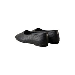 Calvin Klein Damen Ballerina "OBLIQUE BALLERINA CUT LTH", Gr. 40, schwarz, Leder, unifarben, Schuhe, Schlupfschuh, Flats, Loafer mit Textur, schmale