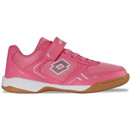 Lotto M&auml;dchen Hallenschuh, Gr. 31, pink, Kunstfaser, Synthetik, mehrfarbig, Schuhe, - in kinderfu&szlig;gerechter Passform