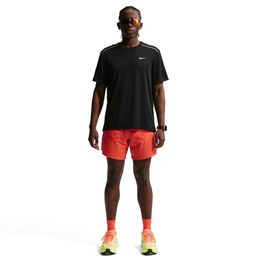 Nike Miler Dri-Fit UV Shortsleeve Bekleidung Herren schwarz L