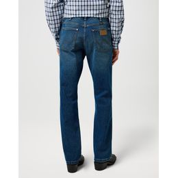 Wrangler Herren Bootcut-Jeans "WRANCHER", blau, Gr. 38, unifarben, Denim/Jeans, Obermaterial: 79% Baumwolle, 20% Polyester, 1% Elasthan, Jeans,