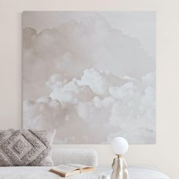 Bilderwelten Akustikbild Wolkenhimmel Beige