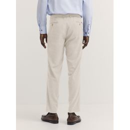 Bugatti Herren Bundfaltenhose "Superior touch"20, ecru, Gr. 33, unifarben, 57% Polyester, 22% Wolle, 17% Viskose, 4% Elasthan, Hosen, mit Stretch und
