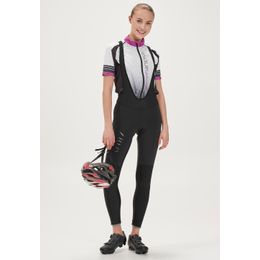 Endurance Damen Radhose "Jayne", schwarz, Gr. 36, bedruckt, unifarben, 80% Polyamid, 20% Elasthan, Hosen, mit funktionellem Windblocker