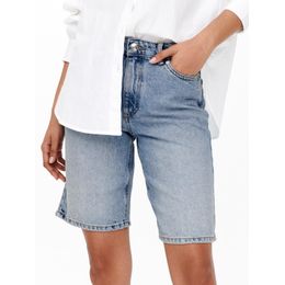Only Damen Jeansshorts "ONLSONNY HW WIDE DNM SHORTS NOOS"light blau denim, Gr. L, unifarben, Denim/Jeans, Obermaterial: 100% Baumwolle, Jeans,