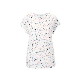 Tchibo - Kurzarmshirt - Damen - Gr. XL - wei&szlig;/print