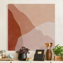Bilderwelten Akustikbild Zarte Terracotta Formen
