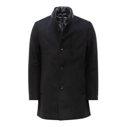 RICANO Herren Kurzmantel "Mantel Mauro", schwarz, Gr. XXXL, Obermaterial: 60% Wolle WO. 40% Polyester PES. Futter: 100% Polyester PES., M&auml;ntel,