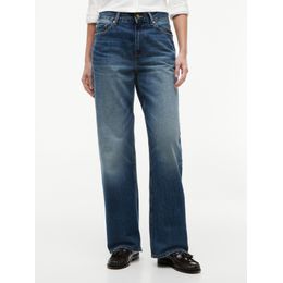 Tommy Hilfiger Damen Straight-Jeans "LOOSE STRAIGHT CAM RW", blau, Gr. 33, unifarben, Denim/Jeans, Obermaterial: 100% Baumwolle, Jeans, Baumwolle,