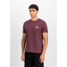 Herren T-Shirt "Basic T-Shirt SL", rot, Gr. S, Alpha Industries, Obermaterial: 100% Baumwolle, Shirts