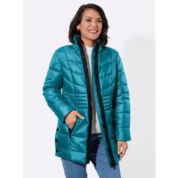 Casual Looks Damen Steppjacke, blau, Gr. 18, unifarben, 100% Polyester, Wattierung:100% Polyester, Jacken
