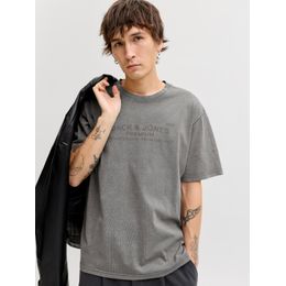Jack & Jones JACK & JONES Herren T-Shirt "JPRBLUAIDEN SS TEE"schwarz, Gr. S, bedruckt, Jersey, Obermaterial: 100% Baumwolle, Shirts, Baumwolle, regular fit