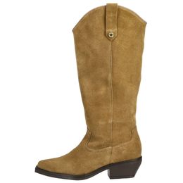 Steve Madden Damen Bikerboots "Steve Madden Stiefel Veloursleder", Gr. 39, beige, Veloursleder, Schuhe