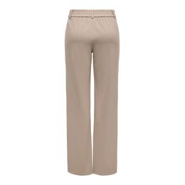 Only Damen Anzughose "ONLPOPTRASH LIFE MW STRAIGHT PANT PNT"taupe gray, Gr. M, unifarben, Milano Rib, Obermaterial: 63% Viskose, 32% Nylon, 5%