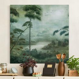 Bilderwelten Akustikbild Die Pagoda am Jade See