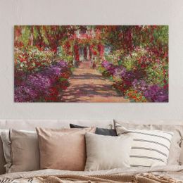 Bilderwelten Akustikbild Claude Monet - Weg in Monets Garten in Giverny