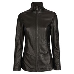 Bugatti Damen Lederjacke "BULady-101", schwarz, Gr. 36, uni, Obermaterial: 100% Lammleder LEL. Futter: 100% Polyester PES. 100% Polyester PES.,