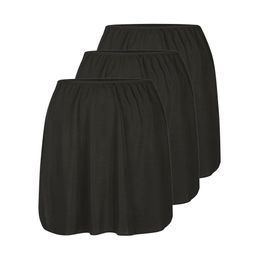 Nina von C. Damen Unterrock "3er Pack Halbrock L&auml;nge Elegance", Gr. 42, schwarz, Obermaterial: 81% Viskose CV. 19% Polyester PES., R&ouml;cke