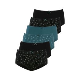 Damen Hipster, PETITE FLEUR BY LASCANA, Gr. 40, gr&uuml;n, Single Jersey, Obermaterial: 95% Baumwolle, 5% Elasthan, gemustert, unifarben, Unterhosen, aus