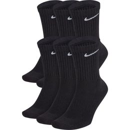 Nike Everyday Cushioned Training Crew Socks (6 Paar) Bekleidung Unisex schwarz L