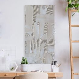 Bilderwelten Akustikbild Farbspachtel in Creme