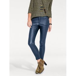 Heine Damen R&ouml;hrenhose, blau, Gr. 48, unifarben, 76% Viskose, 21% Polyamid, 3% Elasthan, Miedereinsatz:15% Elasthan, 85% Polyamid, Hosen