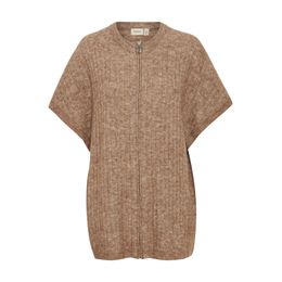 Fransa Damen Strickjacke "Strickjacke FRSANNY", beige, Gr. S, Obermaterial: 55% Polyester PES. 30% Wolle mw. 10% Nylon NY. 5% Elasthan EL.,