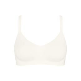 Sloggi Damen Soft-BH "ZERO Feel Pure", Gr. Lsilk wei&szlig;, Single Jersey, Obermaterial: 54% Modal, 24% Polyamid, 22% Elasthan, BHs, mit herausnehmbaren,