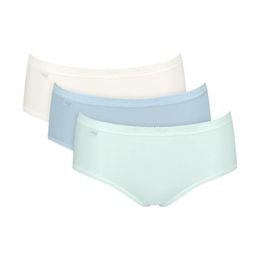 Sloggi Damen Midislip "Basic+ Midi", Gr. 44, bunt, Single Jersey, Obermaterial: 95% Baumwolle, 5% Elasthan, Unterhosen, perfekter Sitz, besonders
