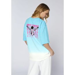 Chiemsee Damen T-Shirt, blau, Gr. S, 100% Baumwolle, Shirts