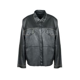Freaky Nation Damen Langjacke "Cool Vibe-FN", schwarz, Gr. XS, Oberstoff: 100% Leder, Jacken