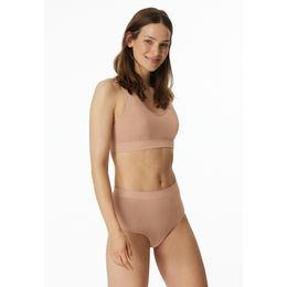 Schiesser Damen Slip "Classic Seamless", Gr. L, beige, Single Jersey, Obermaterial: 93% Polyamid, 7% Elasthan, unifarben, Unterhosen, ohne st&ouml;rende