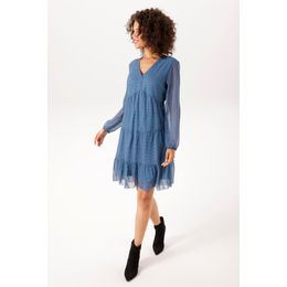 Aniston CASUAL Damen Tunikakleid, blau, Gr. 46, bedruckt, gemustert, Chiffon, Obermaterial: 100% Polyester. Futter: 100% Polyester, Kleider, mit