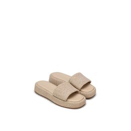 Marc O'Polo MARC O'POLO Damen Pantolette "Larissa", Gr. 41natur, Textil, Flechtoptik, Schuhe, Sommerschuh, Strandschuh, Urlaubsschuh zum Schlupfen