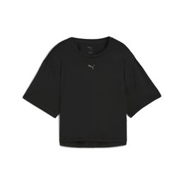 Puma Damen Trainingsshirt "CLOUDSPUN Relaxed T-Shirt Damen", schwarz, Gr. XXS, Obermaterial: 94% Polyester, 6% Elasthan, Shirts