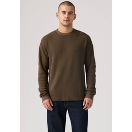 Levi's LEVI'S Herren Langarmshirt, braun, Gr. XL, Feinripp, Obermaterial: 100% Baumwolle, Shirts, Waffelstruktur