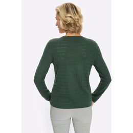 Classic Basics Damen Strickpullover "Rundhals-Pullover", gr&uuml;n, Gr. 48, unifarben, 100% Polyacryl, Pullover
