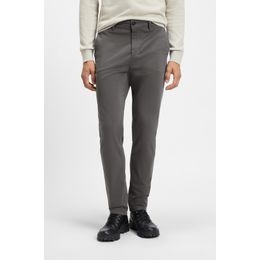 BOSS Orange Herren Chinohose "Tapered-fit", grau, Gr. 34, unifarben, Web, Obermaterial: 97% Baumwolle, 3% Elasthan, Hosen, Aus komfortabler