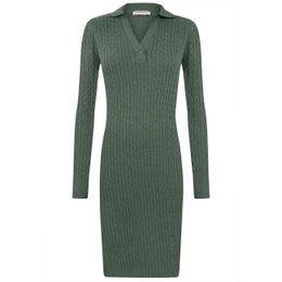 FELIX HARDY Damen Strickkleid "Lang&auml;rmeliges Kabelstrickkleid", gr&uuml;n, Gr. M, 100% Baumwolle, Kleider