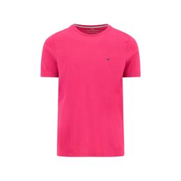 Fynch-Hatton Herren T-Shirt, pink, Gr. L, unifarben, Jersey, Obermaterial: 100% Baumwolle, Shirts, mit Logo-Stickerei